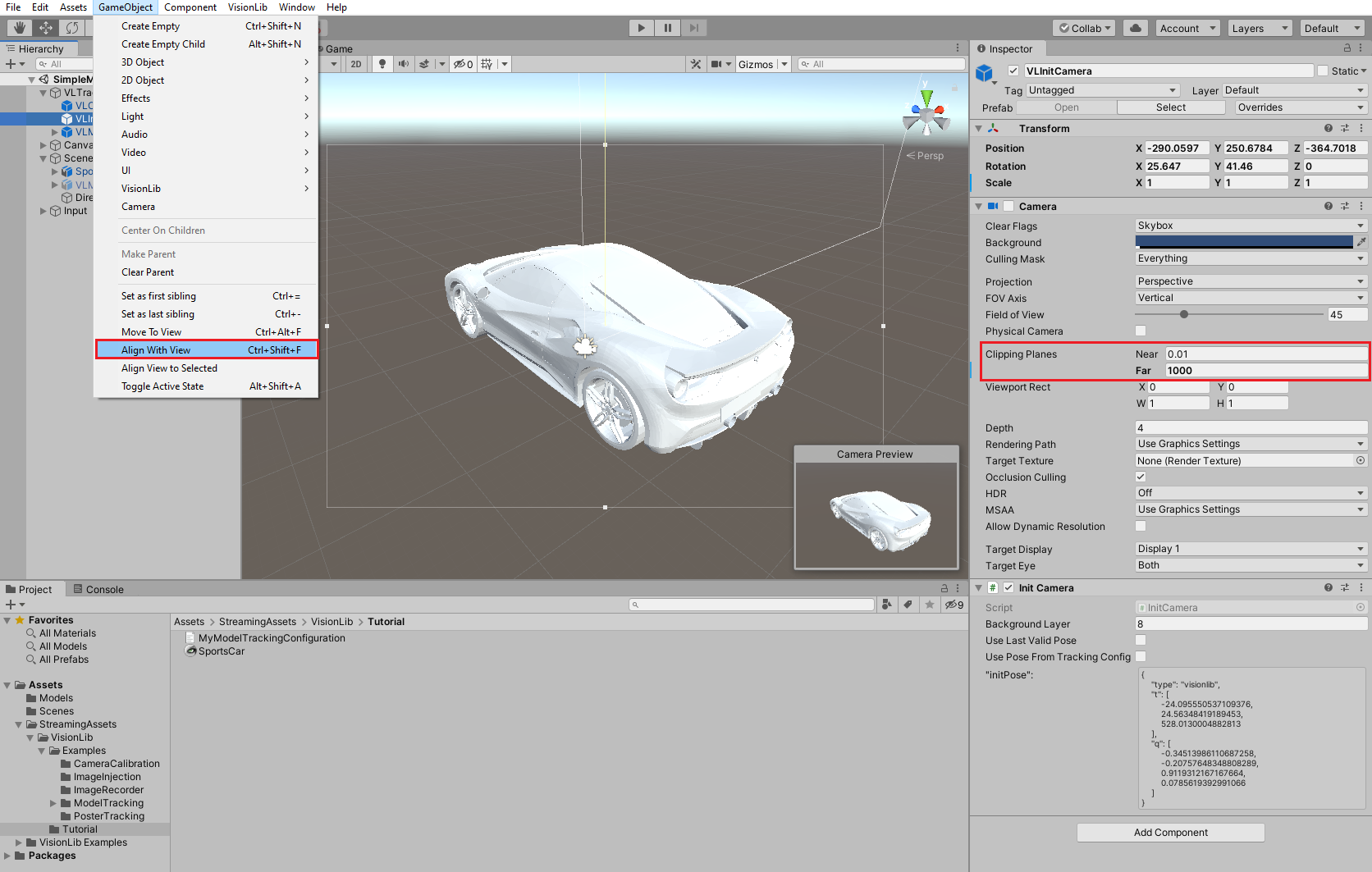 vlSDK: Setting an Init-Pose