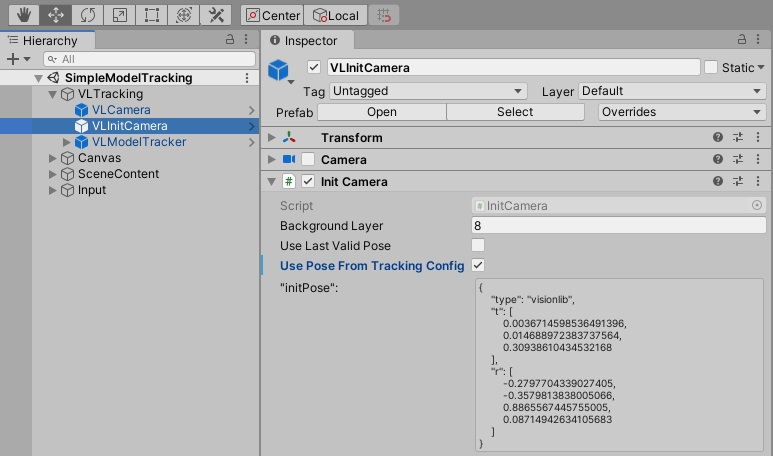 VlSDK Setting An Init Pose